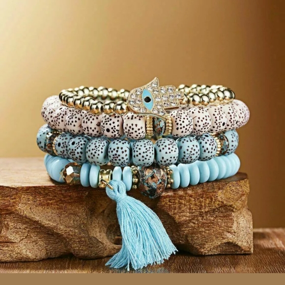 Jewelry | Gorgeous Boho Beaded Bracelet Set | Poshmark